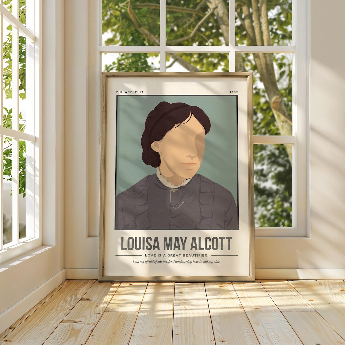 Louisa May Alcott Poster | Author Quote Wall Art | Literary Poster ...