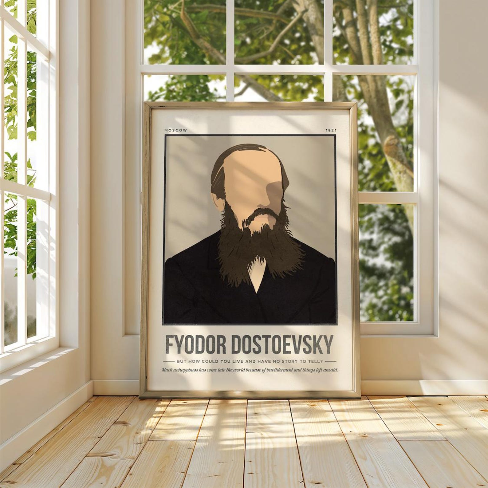 Fyodor Dostoevsky Poster | Author Quote Wall Art | Retro Literary ...