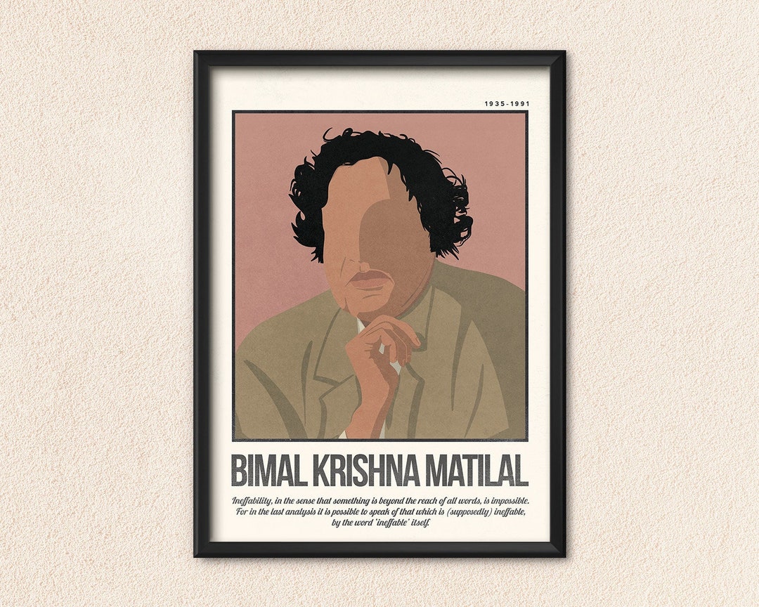 Bimal Krishna Matilal Art Print Philosophers Quote Wall Art - Etsy