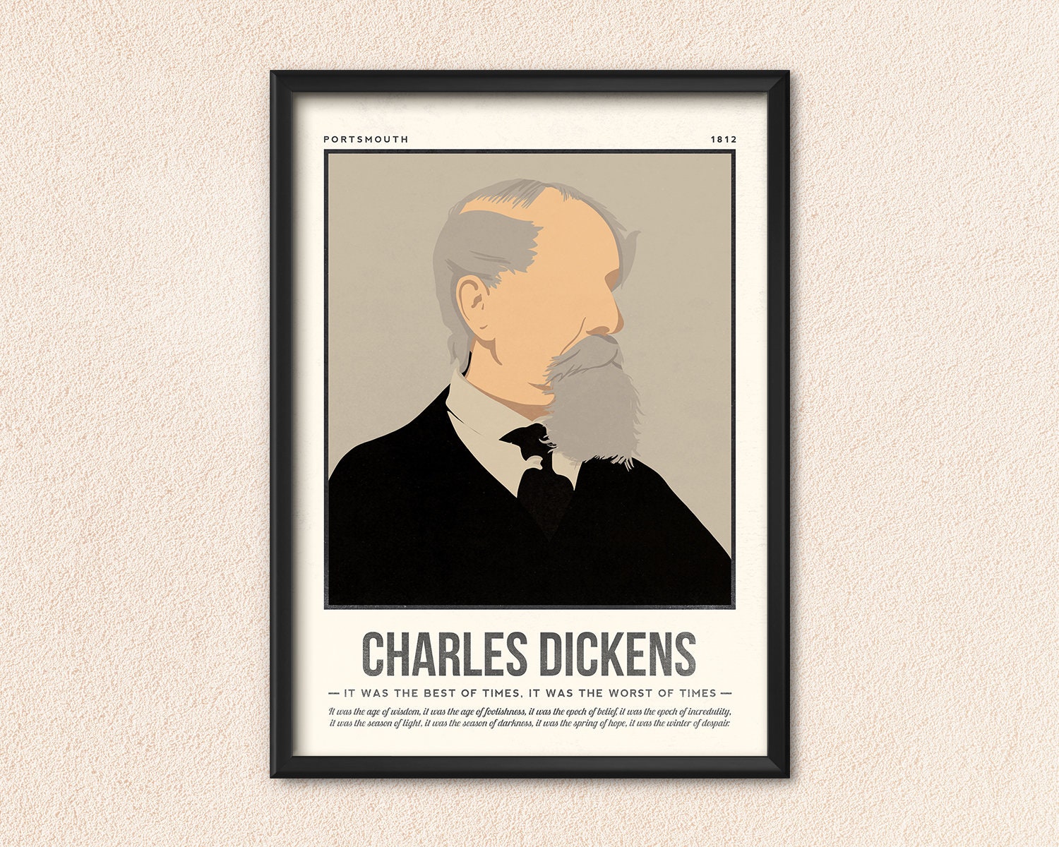 Charles Dickens Poster Author Quote Wall Art Retro - Etsy