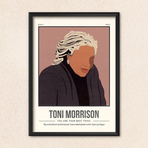 Toni Morrison Print | Author Quote Wall Art | Literary Poster | Book ...