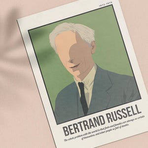 Bertrand Russell Art Print | Philosophers Quote Wall Art ...