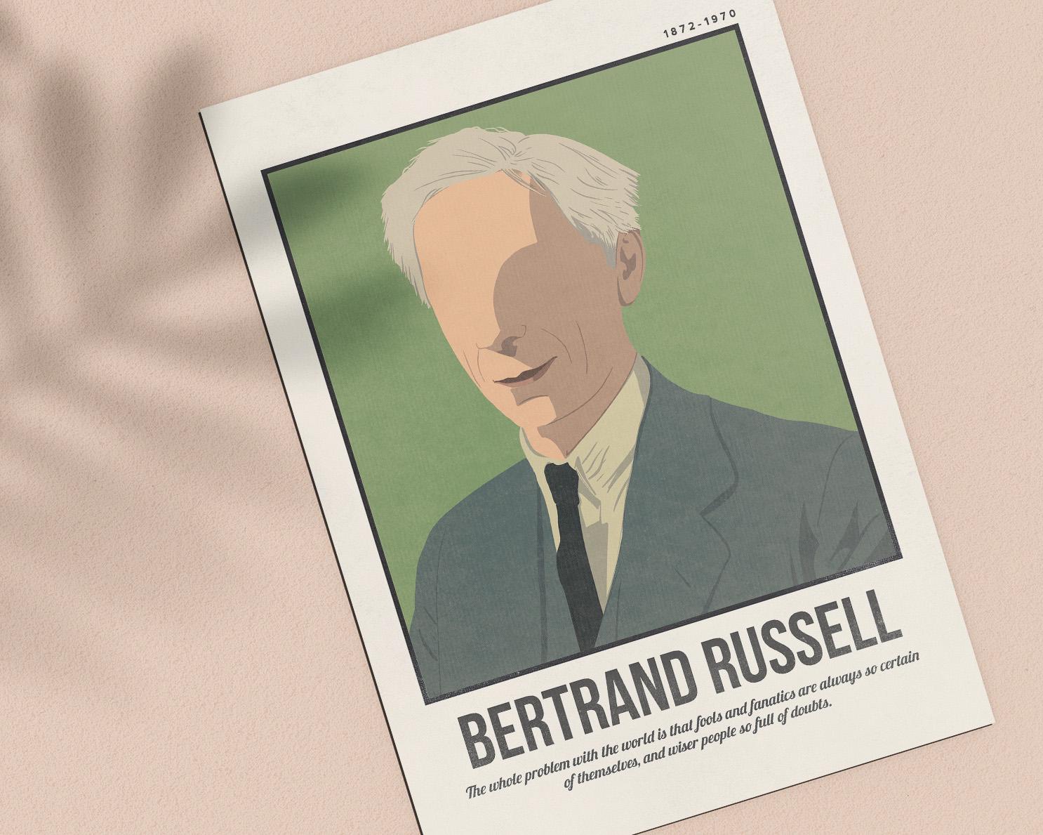 Bertrand Russell Art Print | Philosophers Quote Wall Art ...