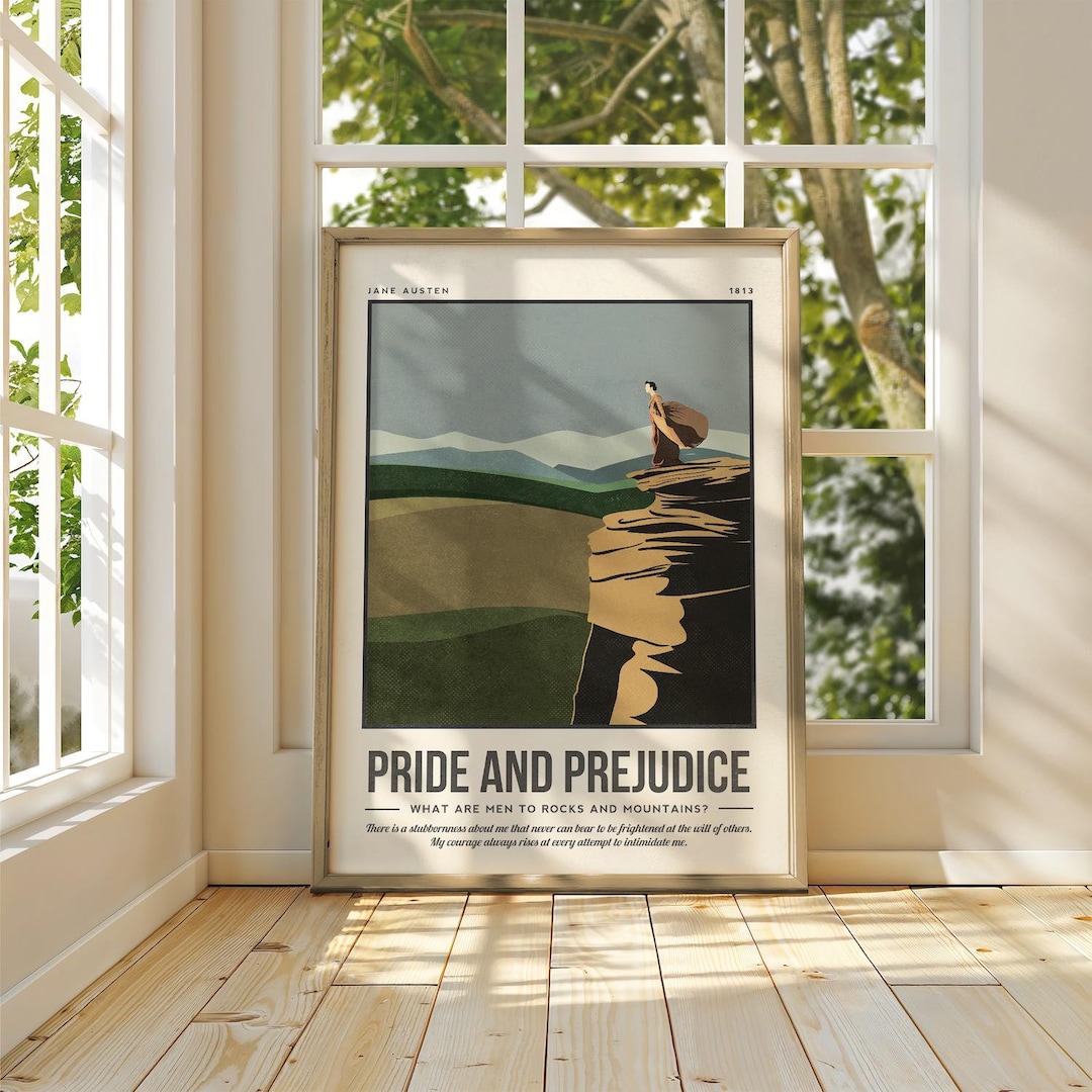 Pride and Prejudice Print | Jane Austen Quote Wall Art | Book Lover ...
