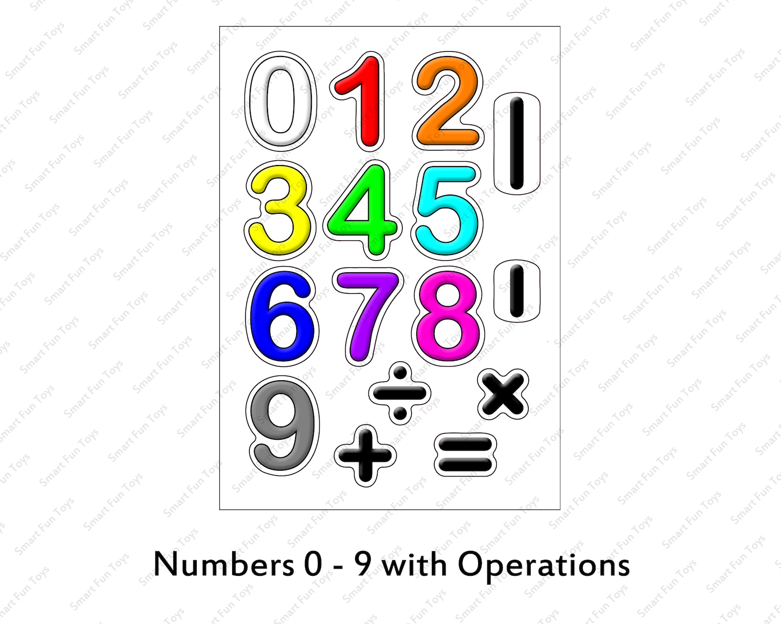 Magnetic Number Set, Digits 0 - 9 Plus Basic Operations, Waterproof ...