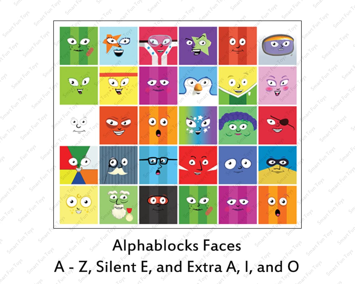 Alphablocks Face Stickers Waterproof Scratch and UV | Etsy