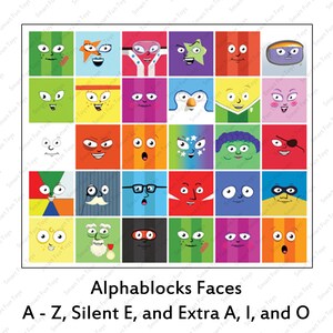 Alphablocks Face Stickers, Waterproof, Scratch and UV Resistant, Peel ...
