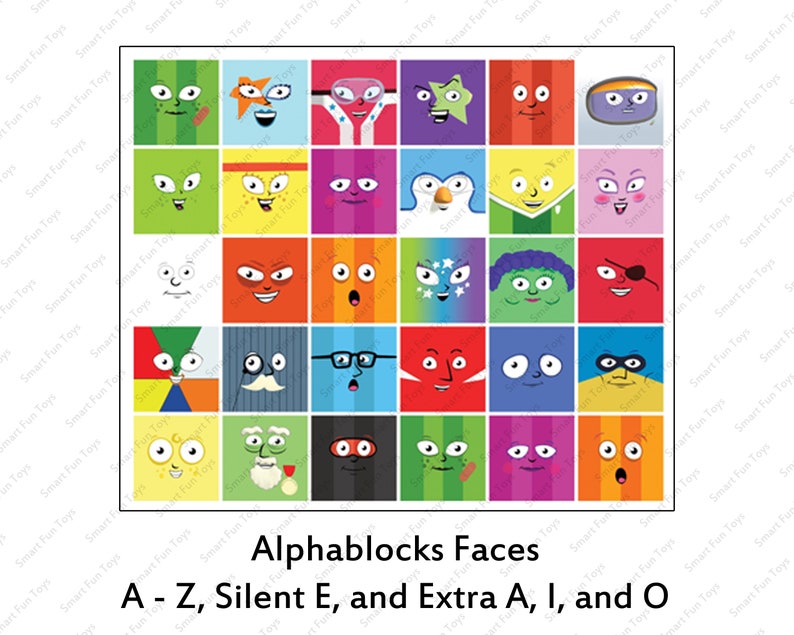 Alphablocks Face Stickers Waterproof Scratch and UV | Etsy
