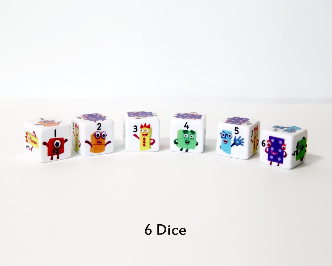 Numberblocks Dice Full Color Characters 1 6 Use with your | Etsy