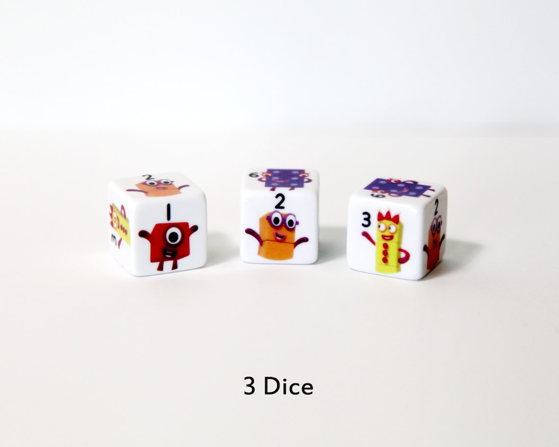 Numberblocks Dice Full Color Characters 1 6 Use With Your | Etsy UK