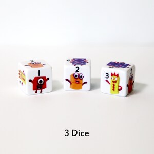 Numberblocks Dice, Full Color Characters 1 - 6, Use With Your Favorite ...
