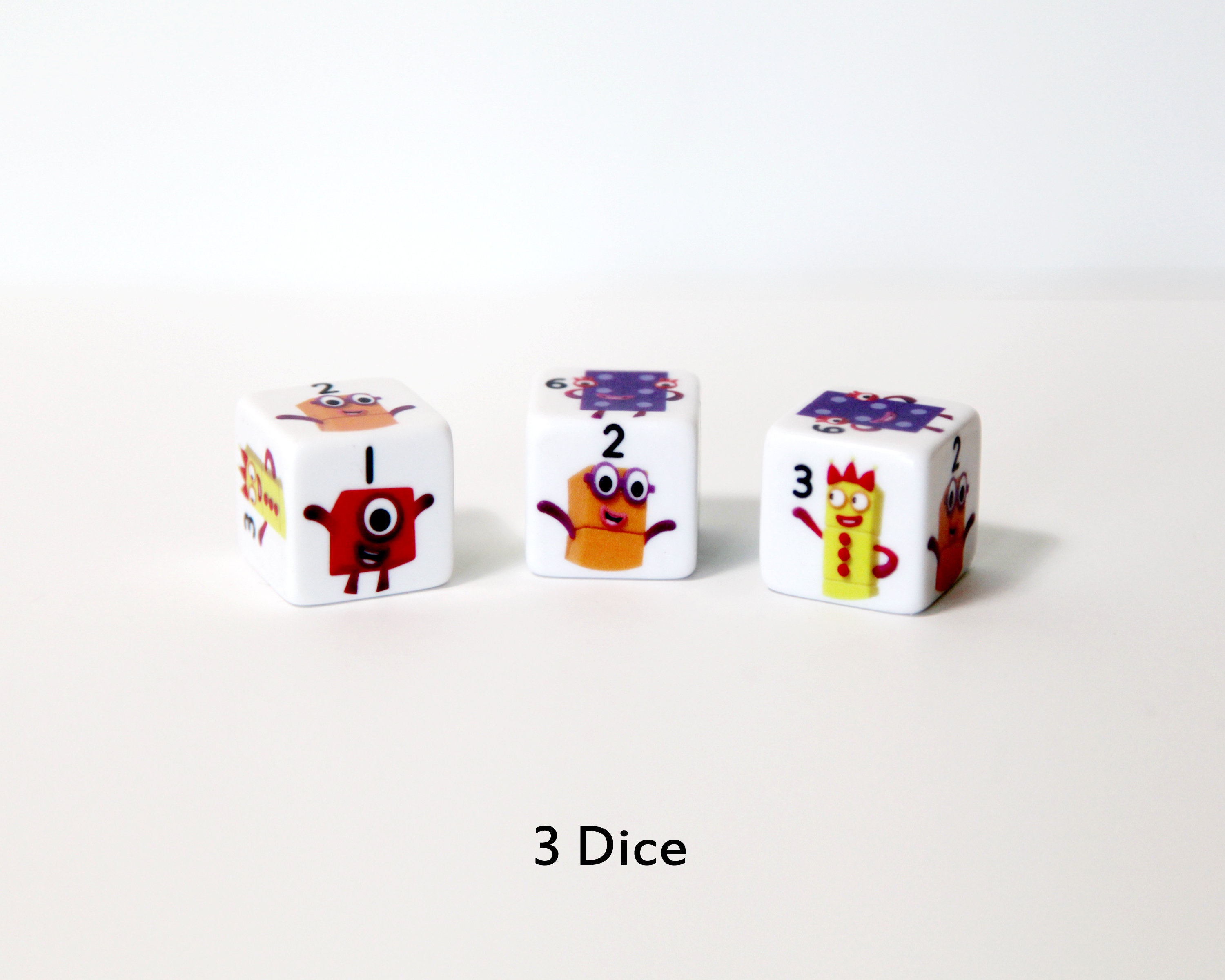 Numberblocks Dice Full Color Characters 1 6 Use With Your Numberblocks