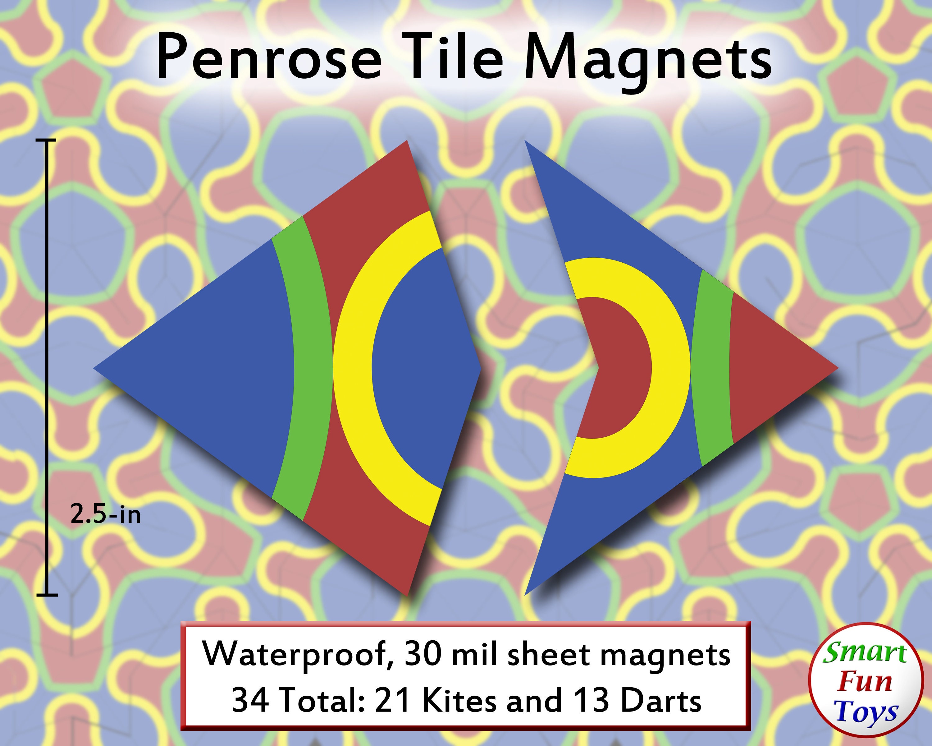 Penrose Tile Magnets Waterproof Colorful - Etsy