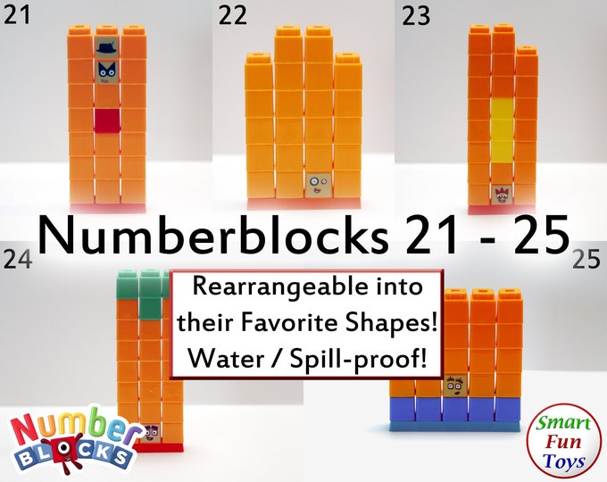 Numberblocks 21 - 25, Waterproof, Scratch / UV Resistant! - Etsy