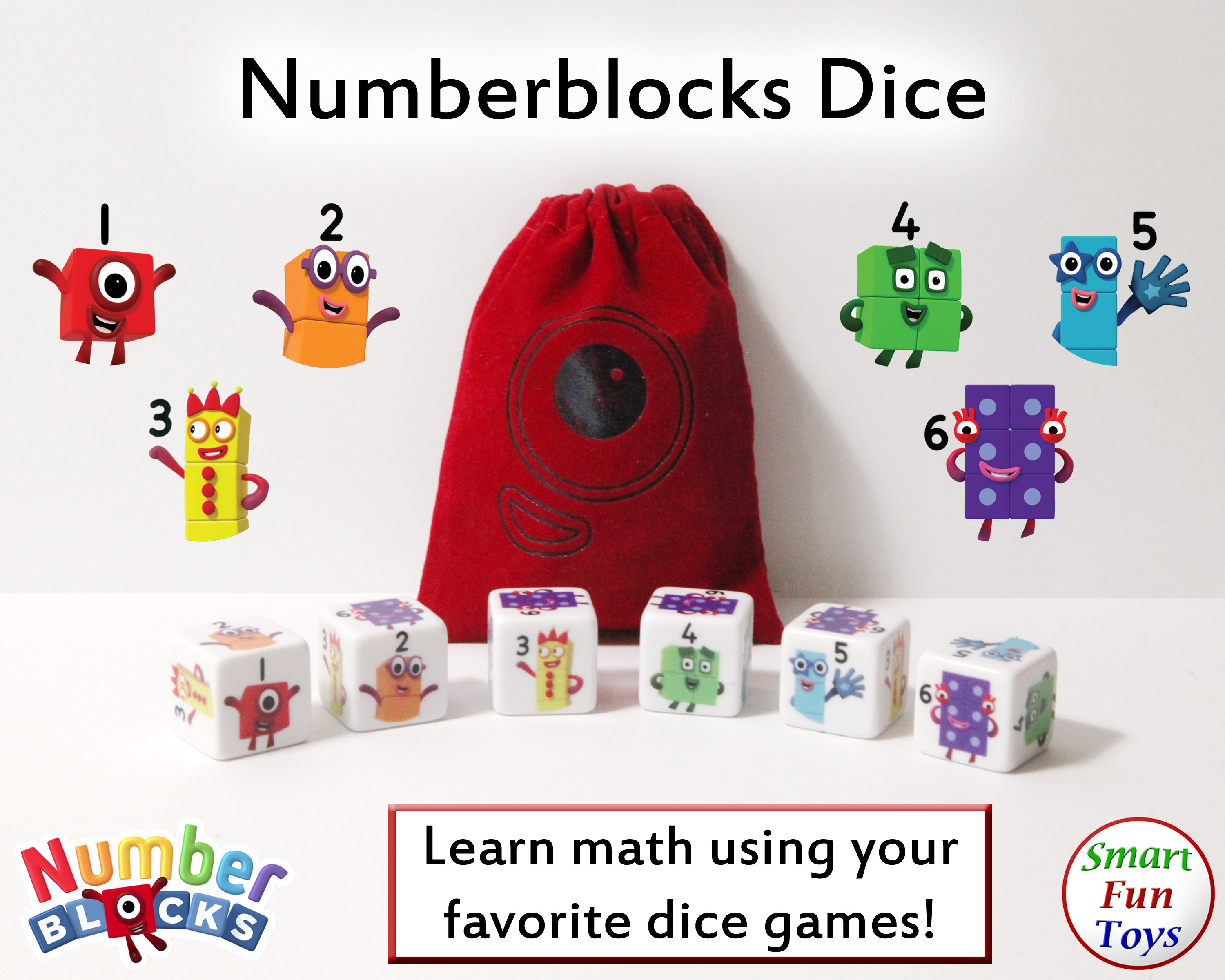 Numberblocks Dice Full Color Characters 1 6 Use With Your Numberblocks