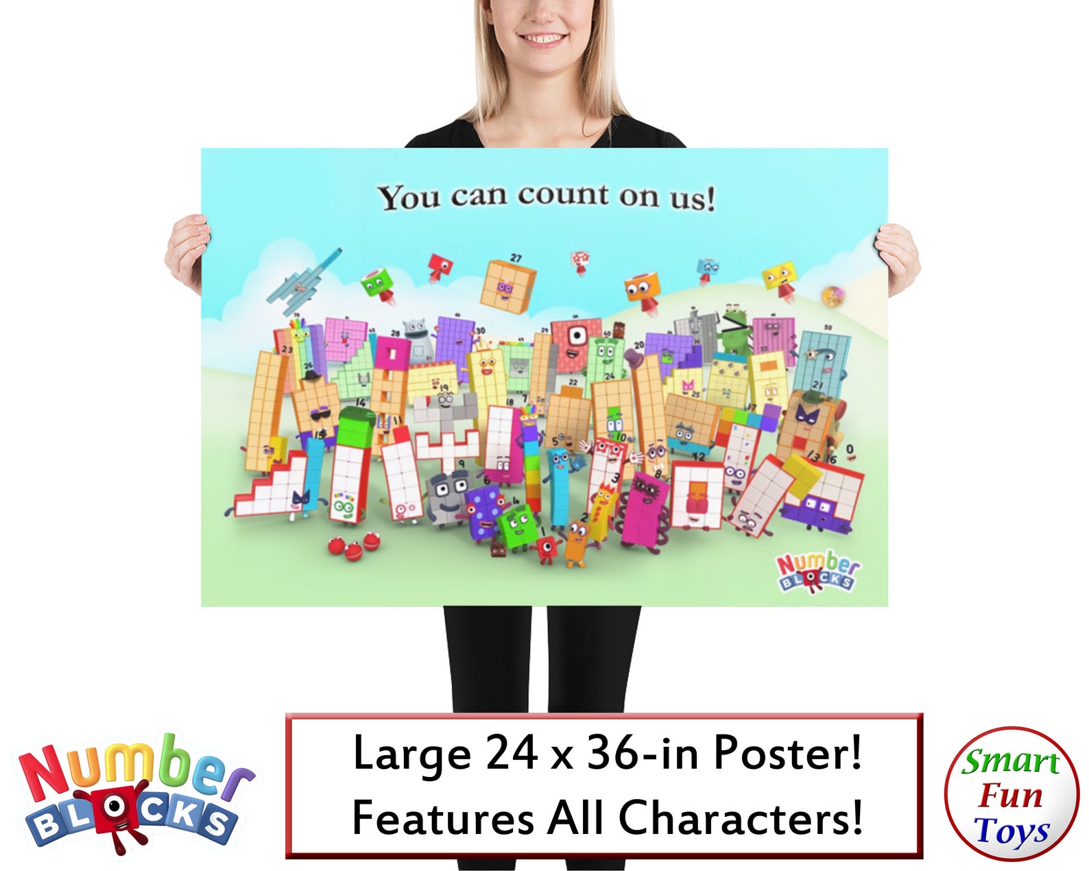 Numberblocks Poster 24 X 36 In All Characters Together - Etsy