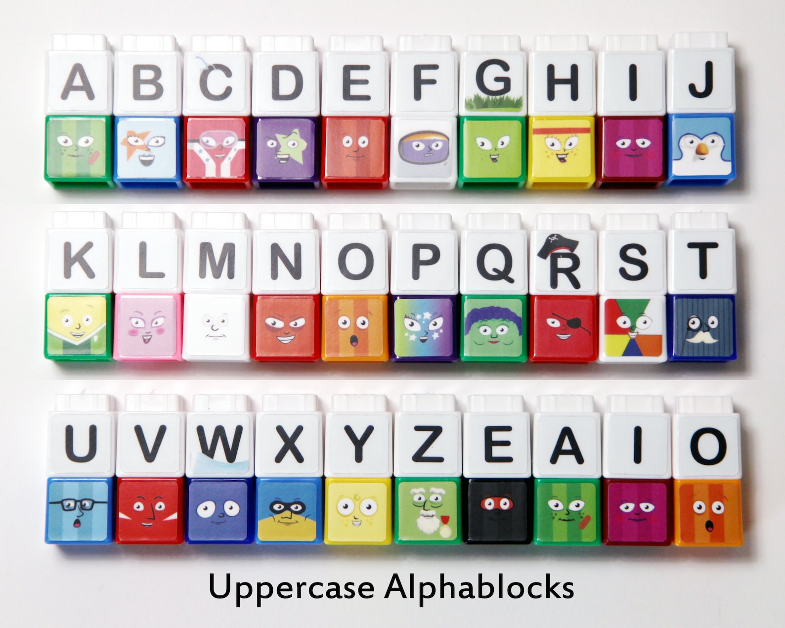 Alphablocks A Z Uppercase and Lowercase Waterproof - Etsy