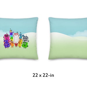 Numberblocks One 1 Through Ten 10 Premium Pillow, Machine-washable Case ...
