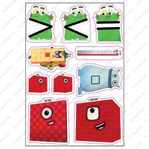 Numberblocks Stickers, Glossy Vinyl, 8 X 5.5-in, Characters 0 ...