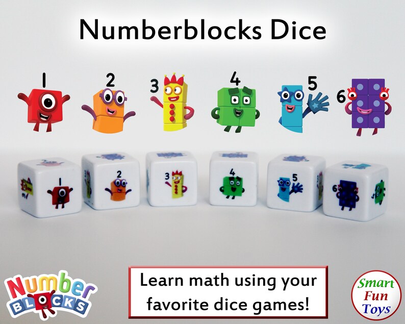 Numberblocks Dice Full Color Characters 1 6 Use with your | Etsy