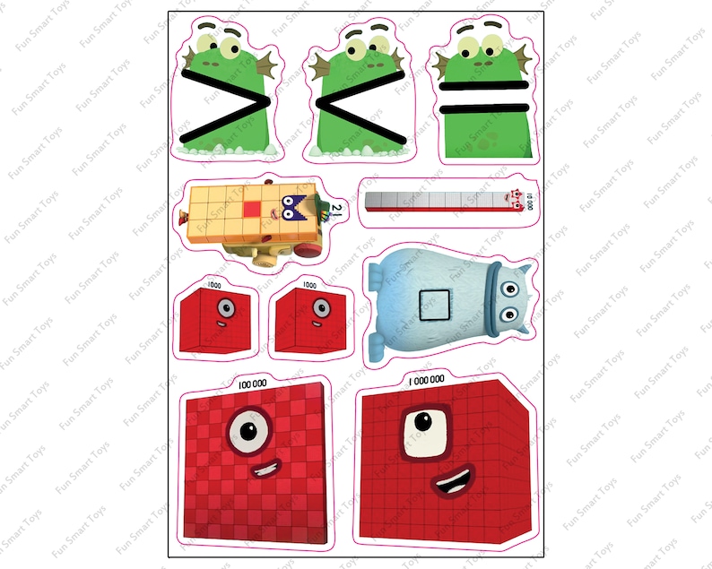 Magnetic Numberblocks Set 0 1000000 Waterproof Dry - Etsy