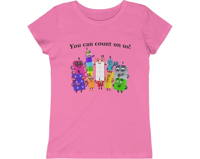 Numberblocks Girls Princess Tee Shirt, Kids XS - XL, One Through Ten ...