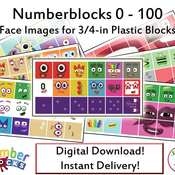 Numberblocks Stickers 1 100 - Etsy