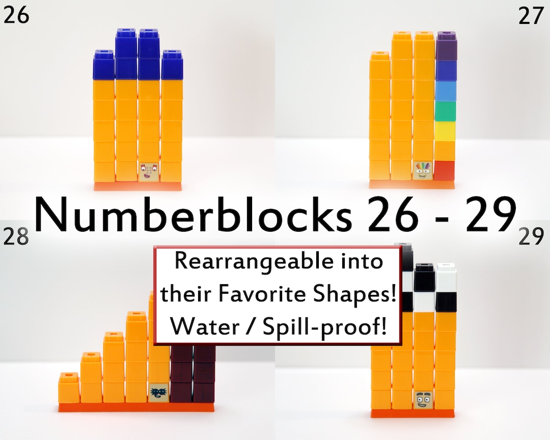 Numberblocks 26 - 29, Waterproof, Scratch / UV Resistant! - Etsy