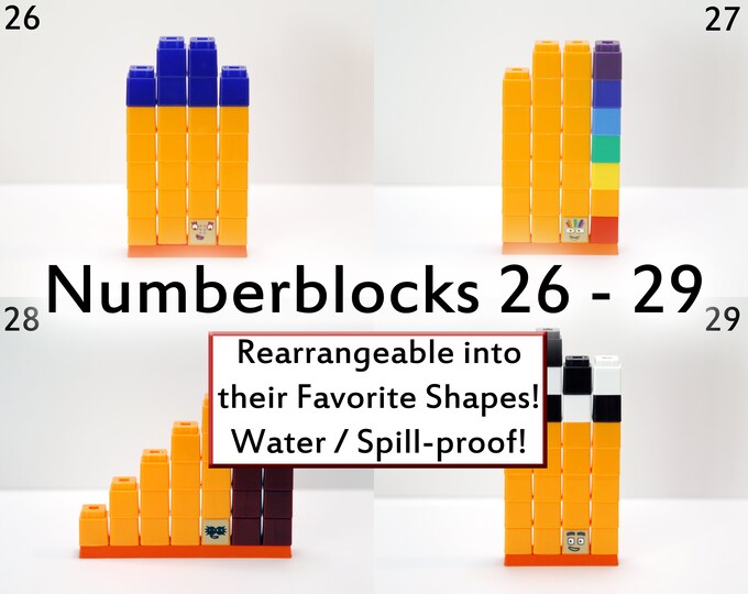 Numberblocks 26 - 29, Waterproof, Scratch / UV Resistant! - Etsy