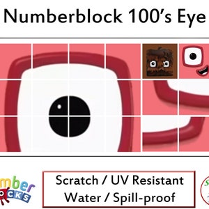 Numberblocks 0 100 Face and Body Stickers, Waterproof, Scratch and UV ...