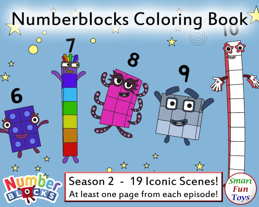 Numberblocks Coloring Book - Season 2 - Etsy