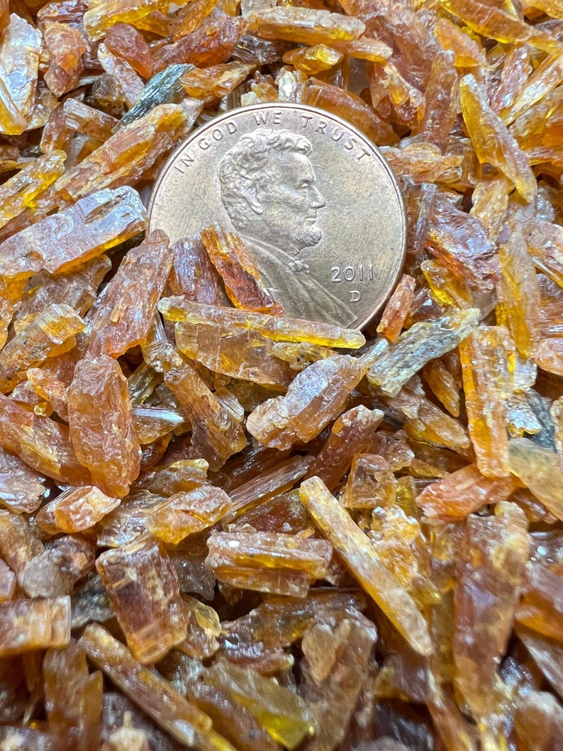 Crushed Orange Kyanite: Coarse & Extra Coarse Gemmy Crystals - Etsy