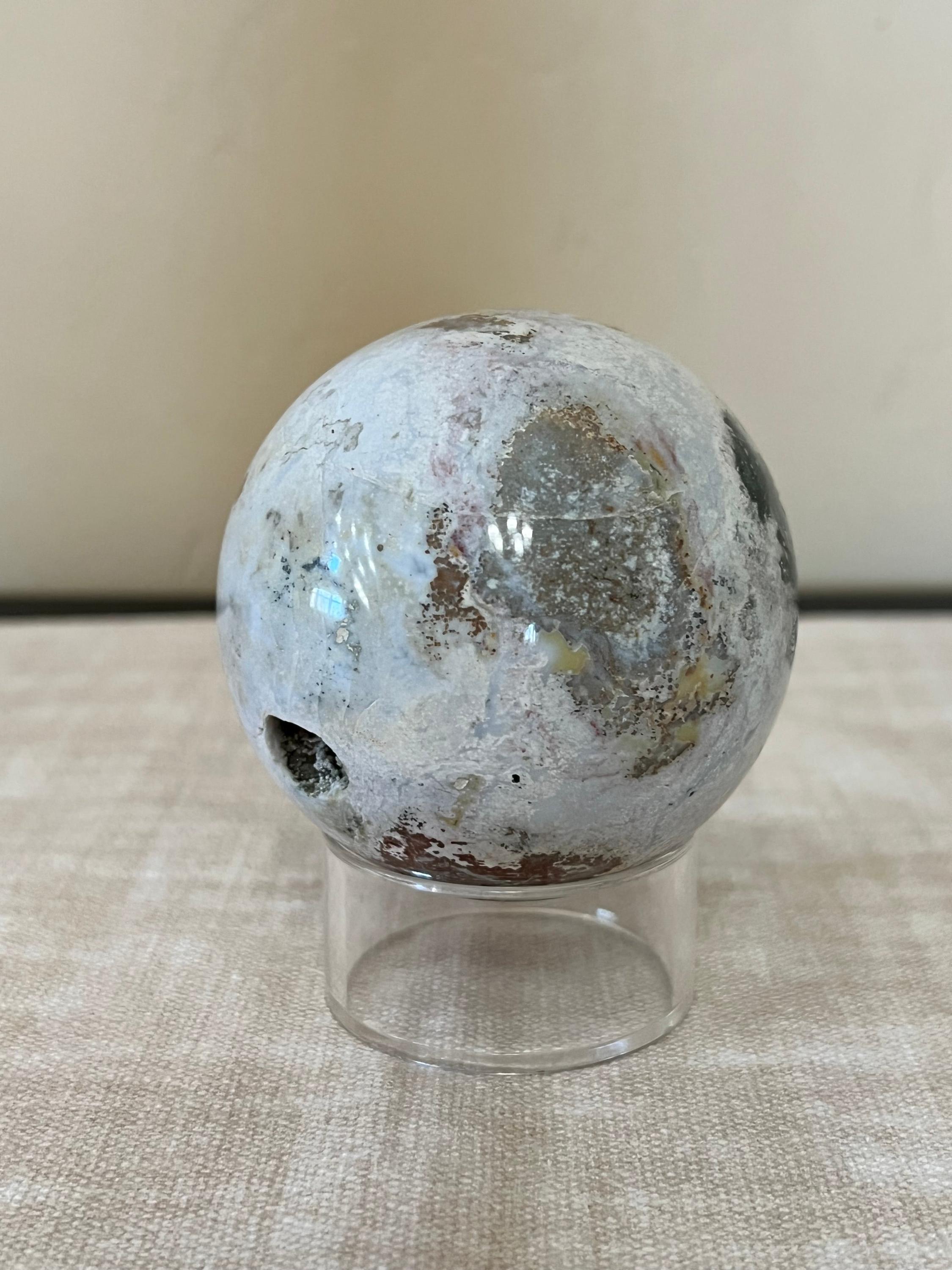 Ocean Jasper Sphere 75mm/2.95 Inch, With Stand Heart Chakra, Healing ...