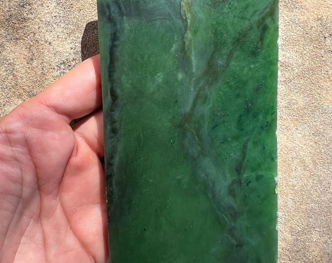 Canadian Nephrite Jade Slab 230g for Jewelry Making, Cabochons, Mineral ...