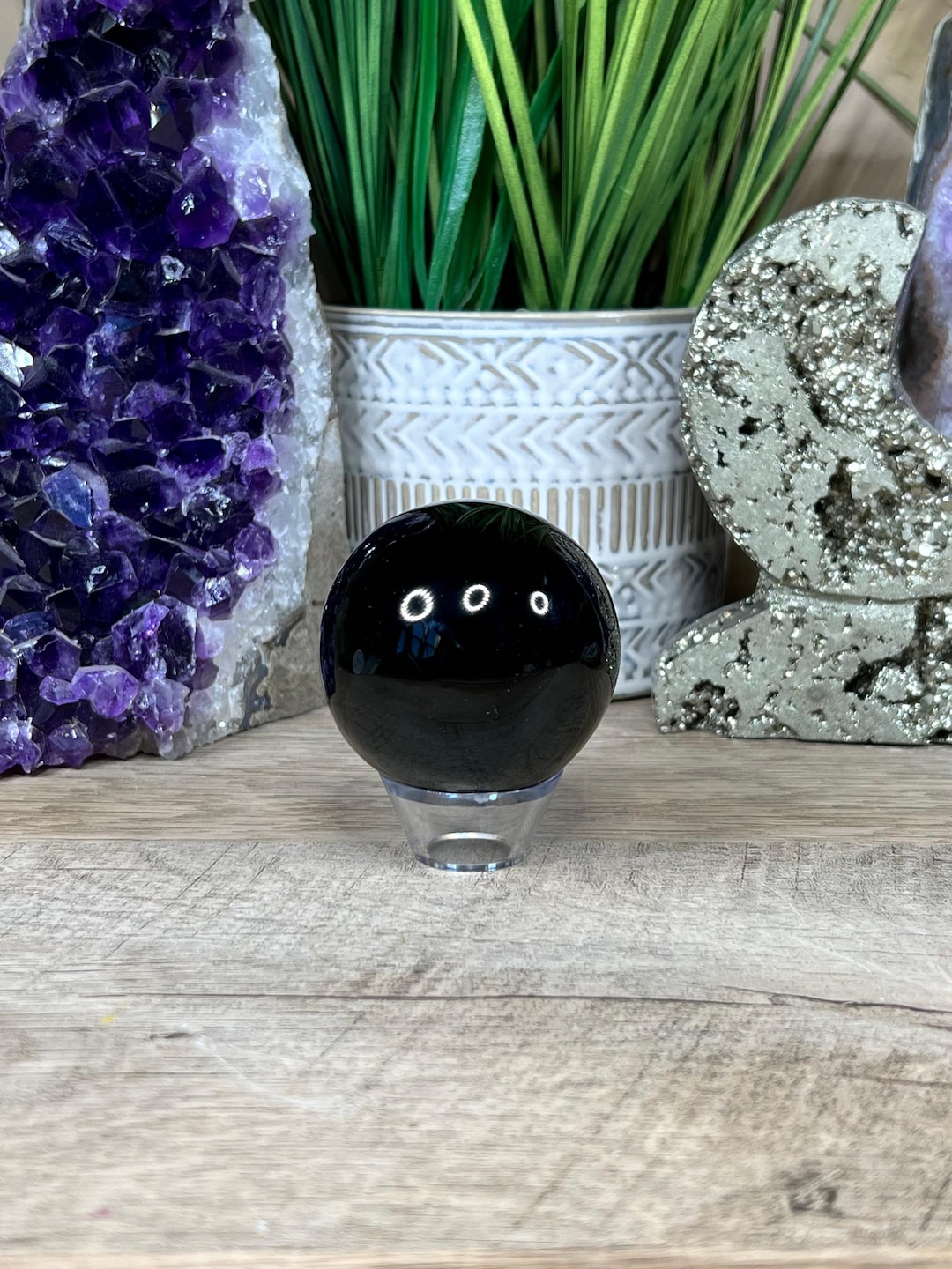 Obsidian Scrying Sphere 50mm/1.97in, Divination Tool, Crystal Healing ...