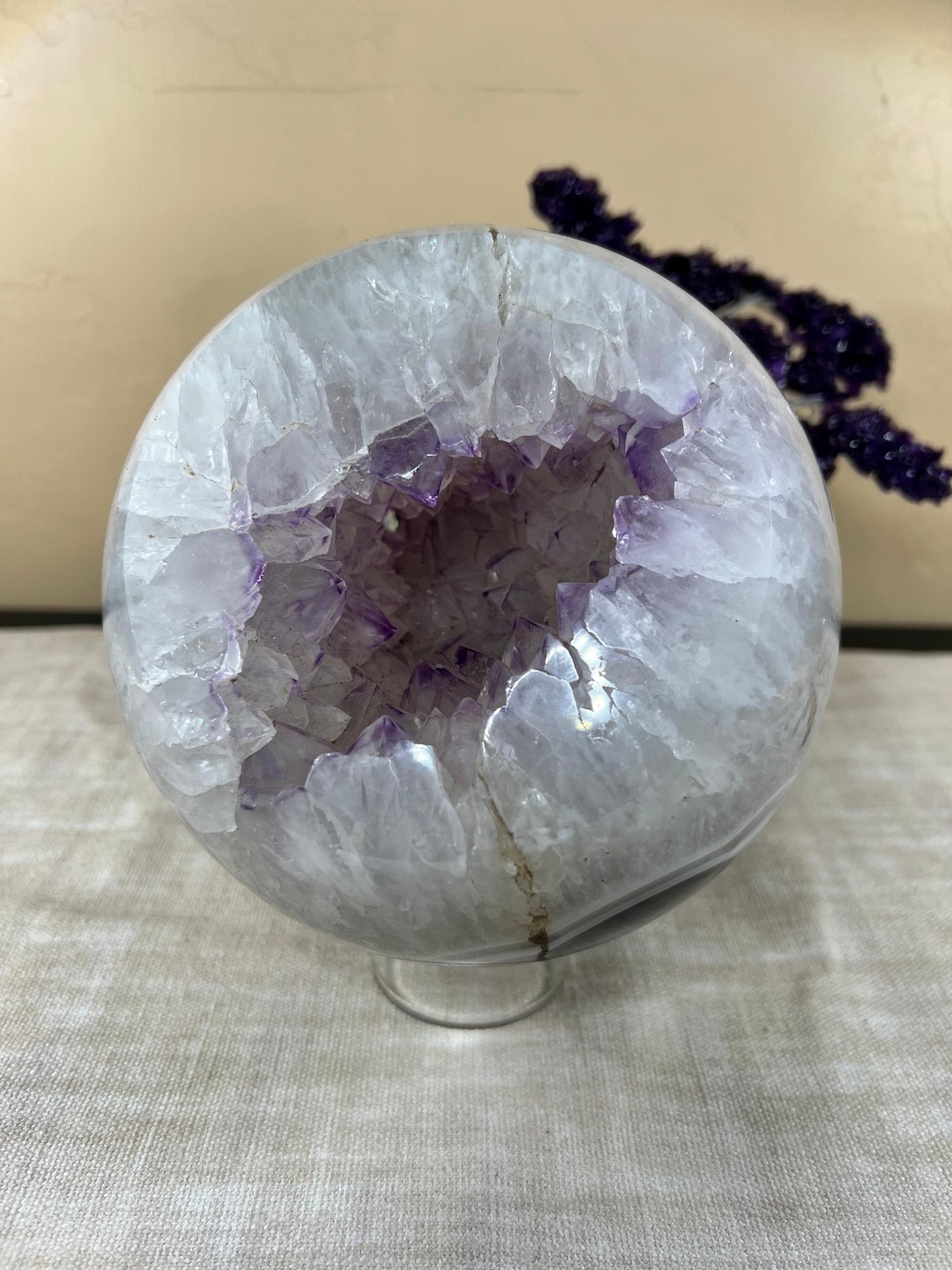 Rare Extra Large Amethyst Geode Sphere 152mm (6 Inches) - Etsy