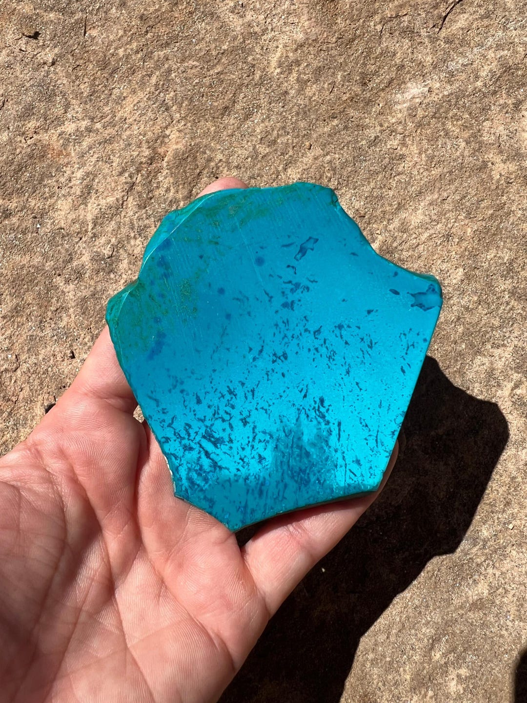 Namibian Chrysocolla Slab 106g for Jewelry Making and Mineral ...