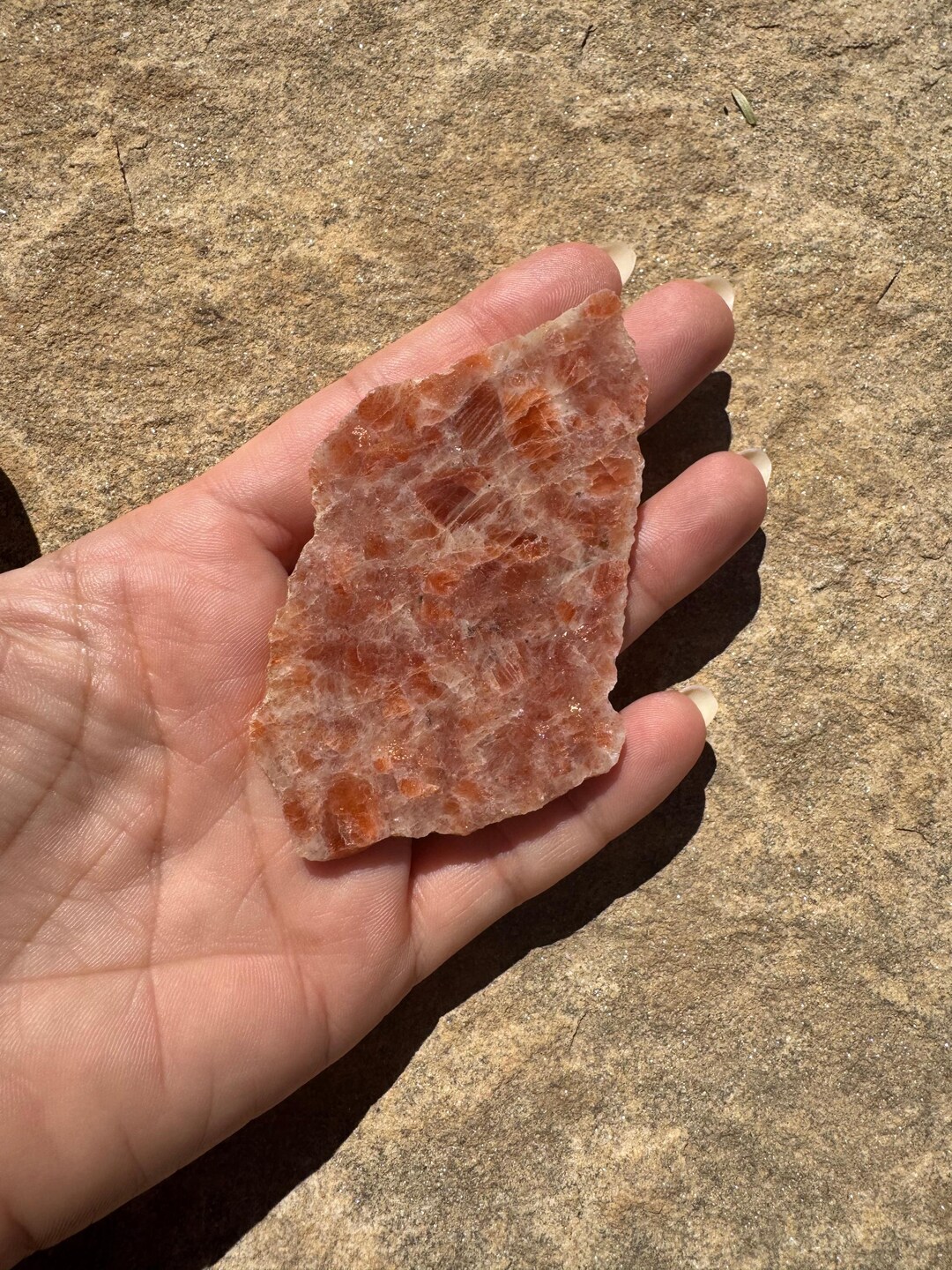 Sunstone Polished Slab 36g for Lapidary, Mineral Collections - Etsy