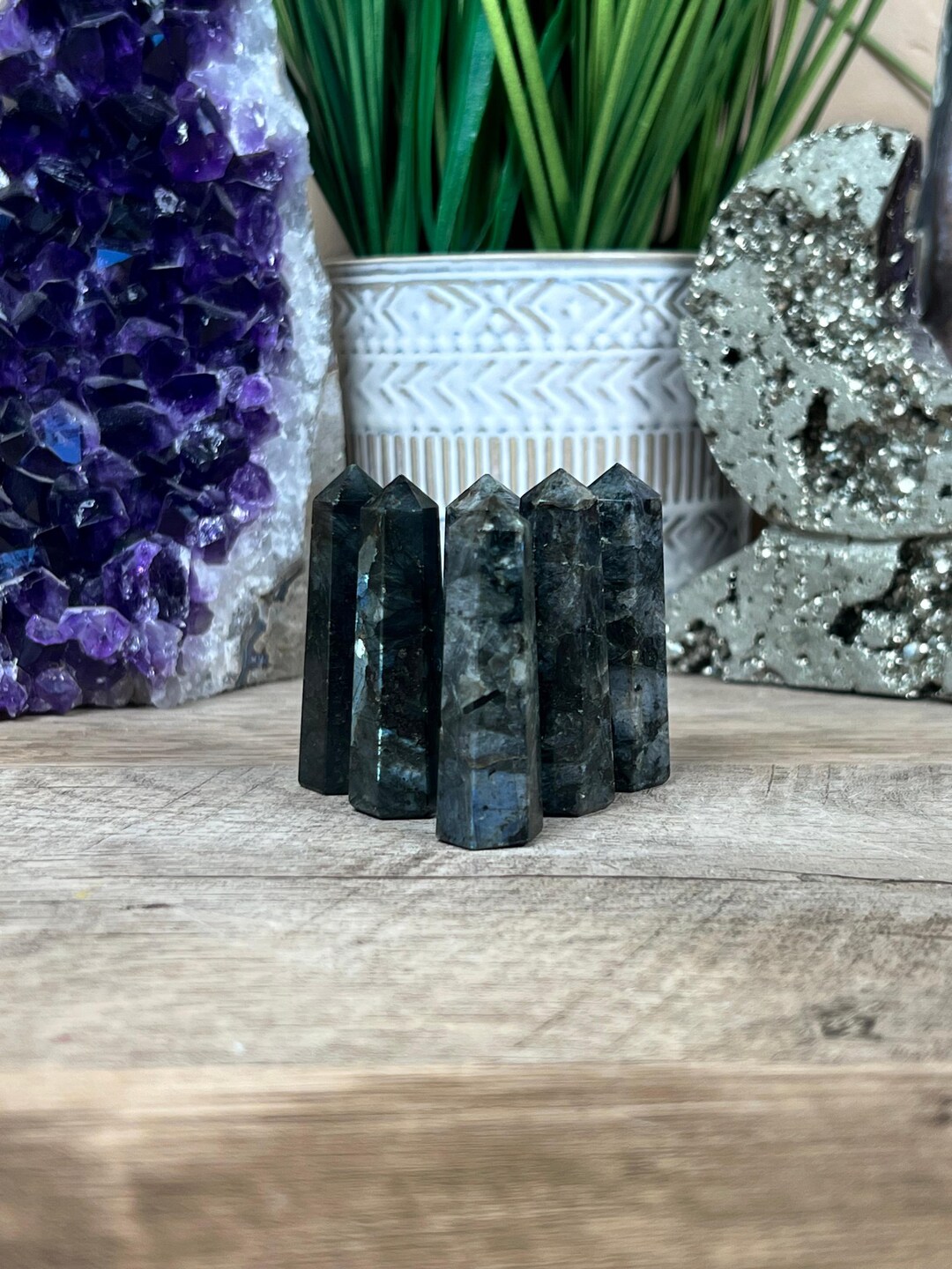 Small Larvikite Tower, Root, Solar Plexus, Third Eye Chakra, Protection ...