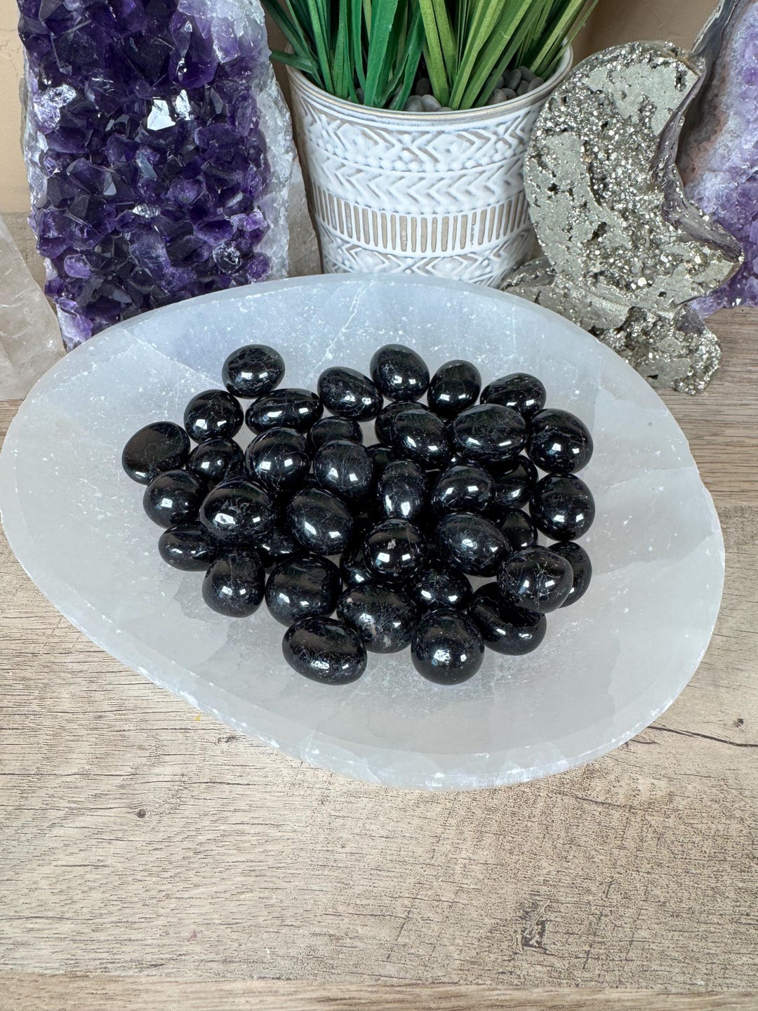 Black Tourmaline Tumble, Polished Stones, Pocket Crystal, Healing ...
