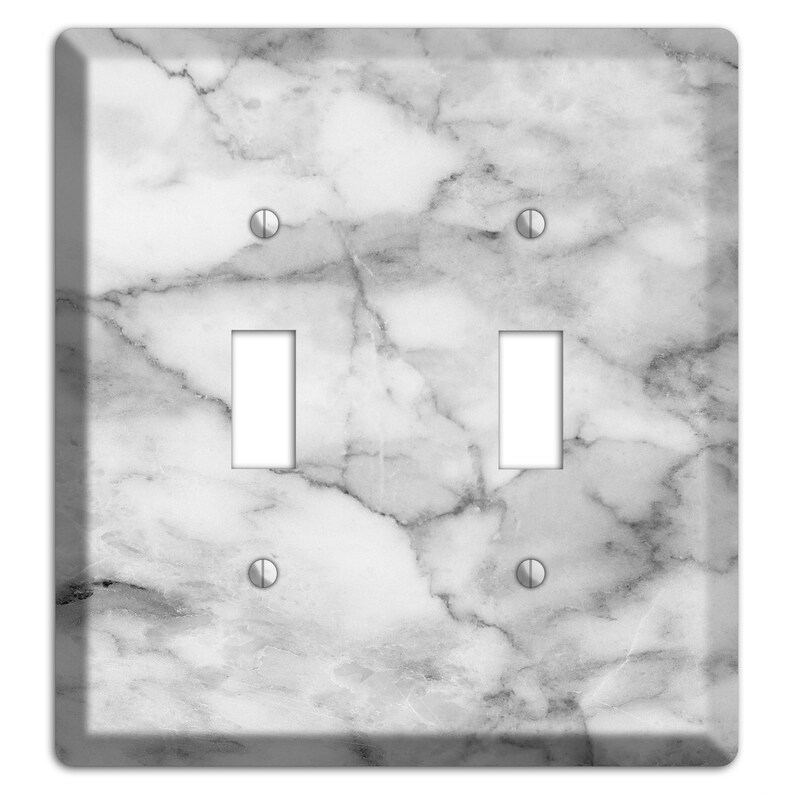 Gray and White Marble Print Marble Light Switch Cover and - Etsy