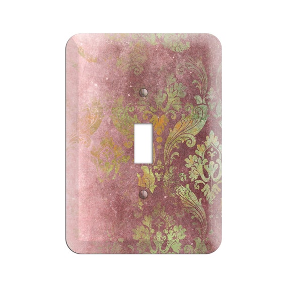 Rose Gold Damask Floral Switch Plate Cover Outlet Cover | Etsy