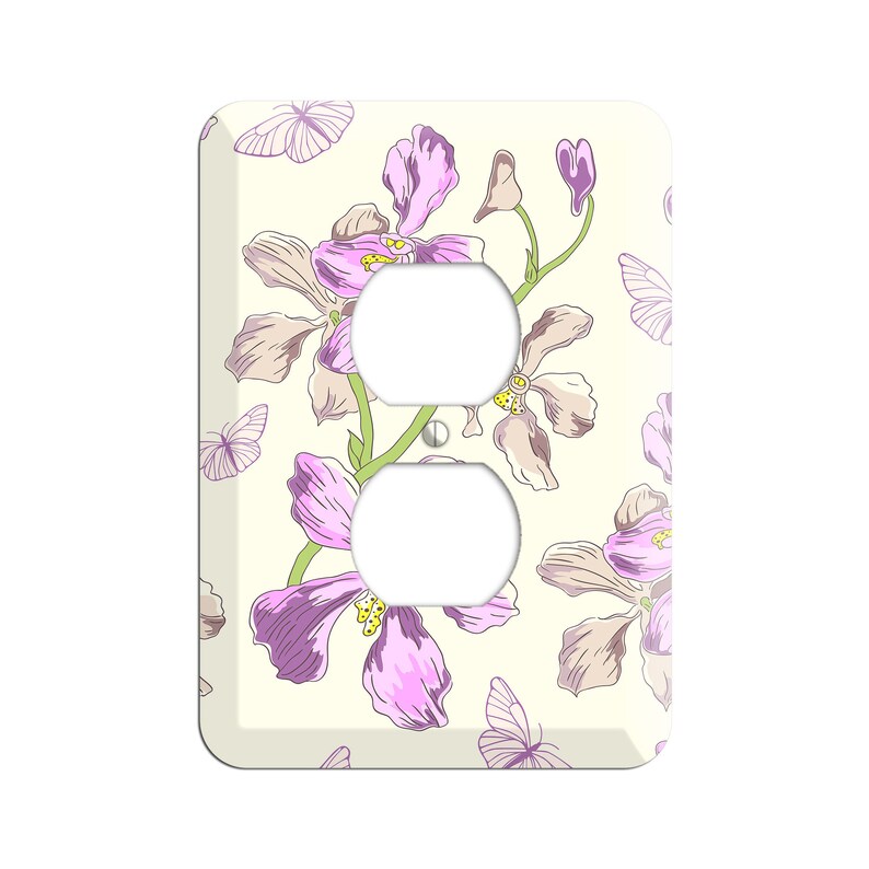 Floral Light Switch Cover and Outlet Covers Orchid & - Etsy