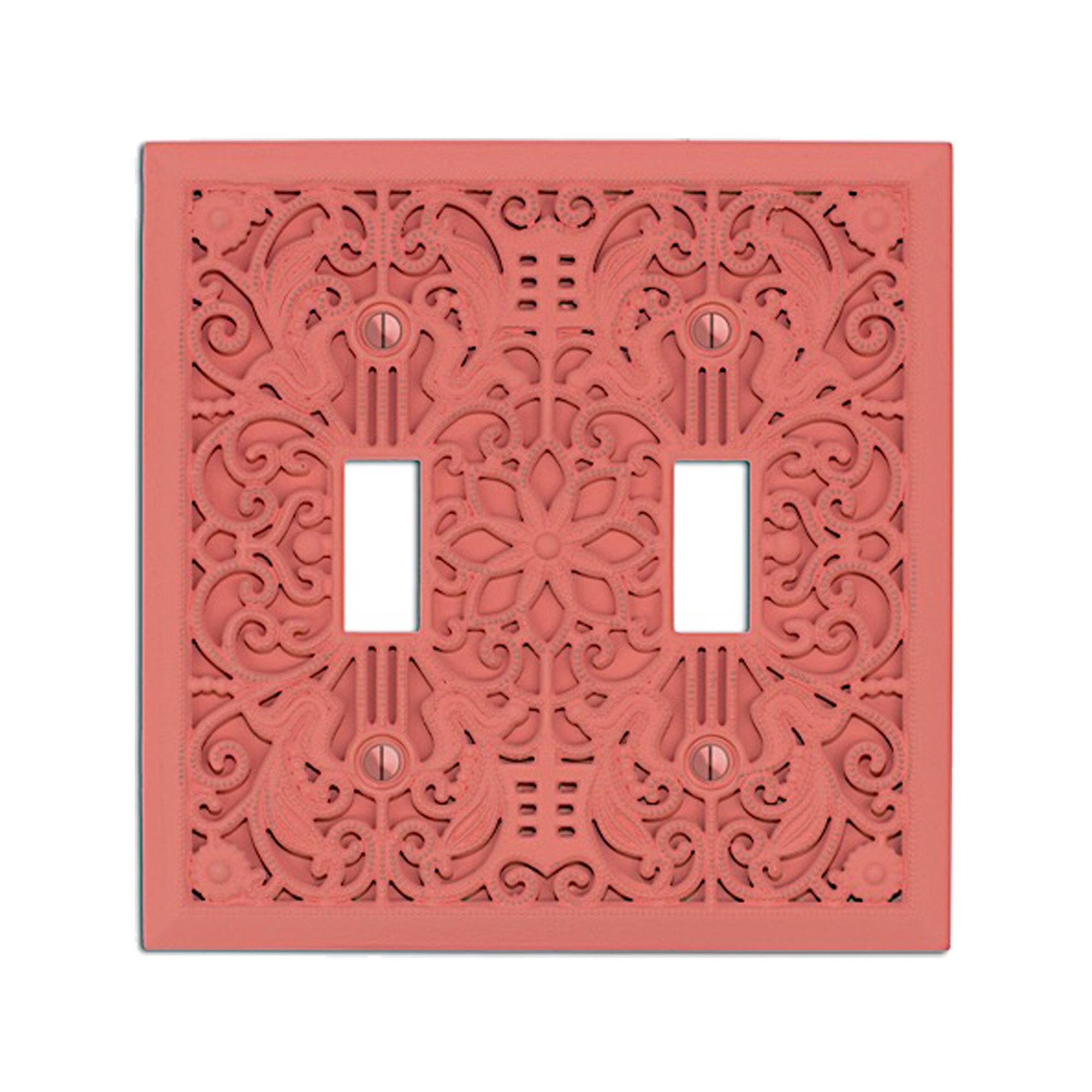 Filigree - Switch Plate and Outlet Cover, Lightswitch Cover -coral ...
