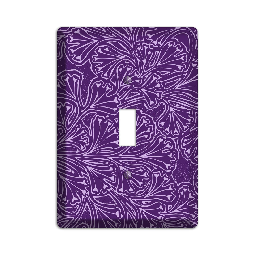 Deco Purple Interlocking Floral Light Switch Cover and Outlet Covers ...
