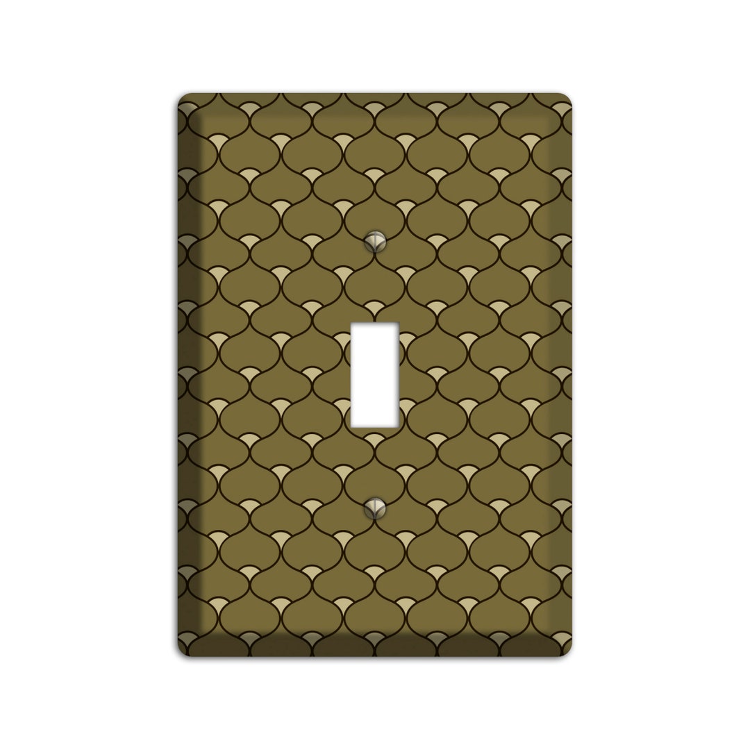 Art Deco Light Switch Cover and Outlet Covers- Olive Deco Scallop ...