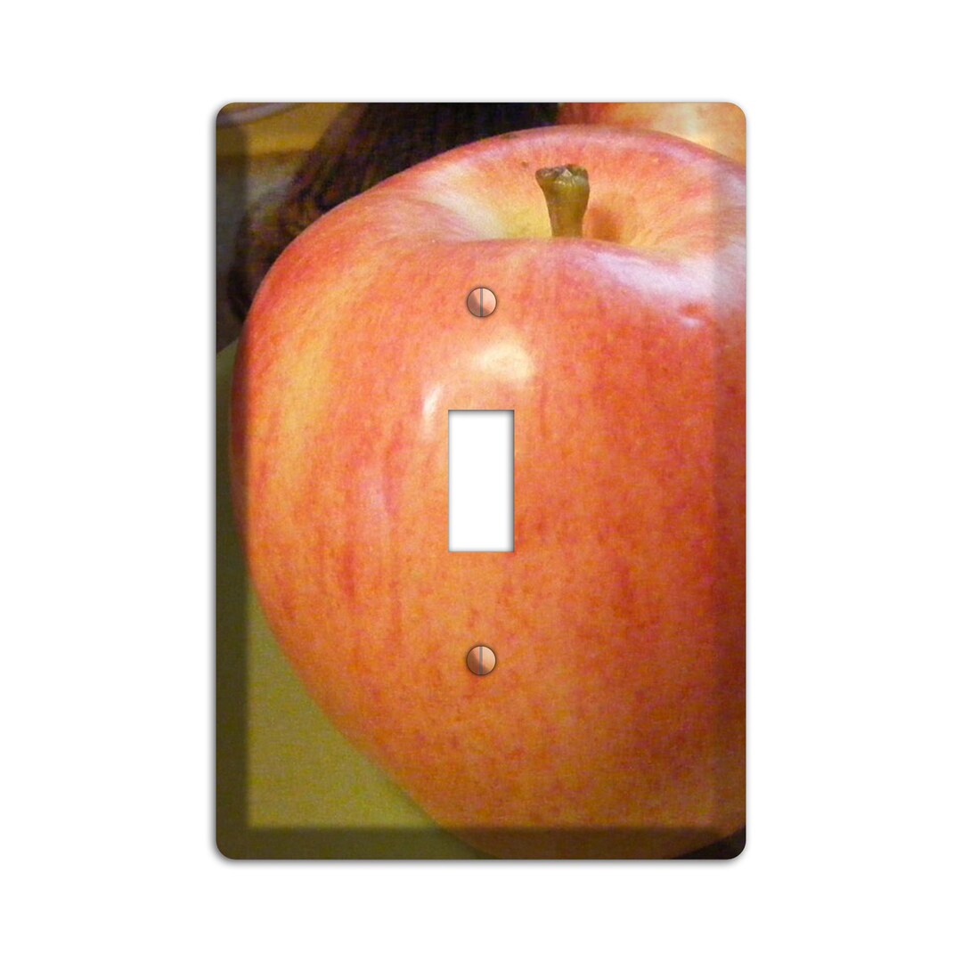 Large Apple Light Switch Cover and Outlet Covers, Home Decor, Wall ...