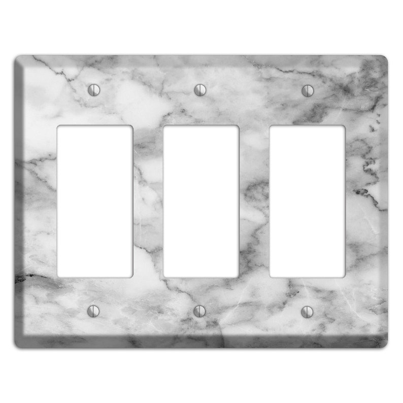 Gray and White Marble Print Marble Light Switch Cover and - Etsy