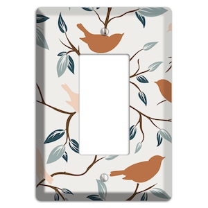 Cute Wildlife Switch Cover and Outlet Covers- Bird Branch 1 Print ...