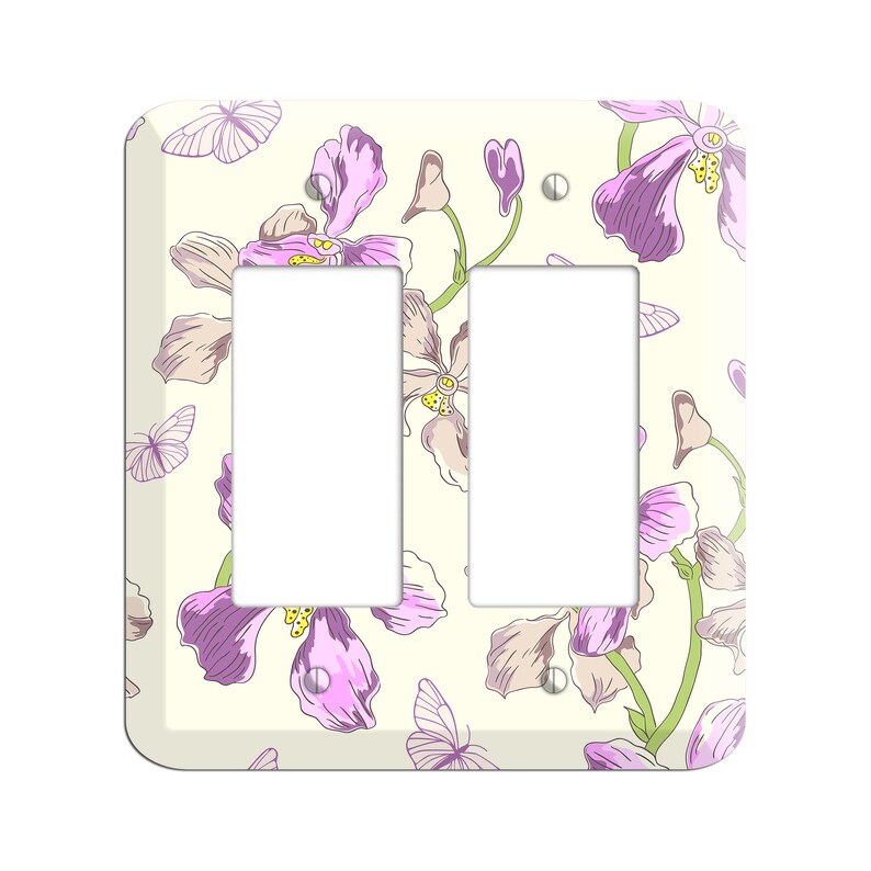 Floral Light Switch Cover and Outlet Covers Orchid & - Etsy